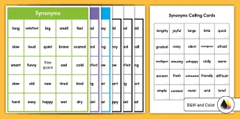Second Grade Synonyms | twinkl.com