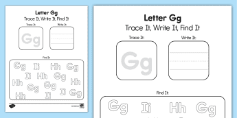 Letter Gg Worksheets | twinkl.com