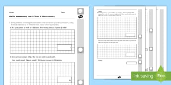 Year 6 Measurement - Maths Year 6 Primary Resources - Assessment