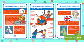 Commonwealth Games Display Primary Resources - PE & Sports Common