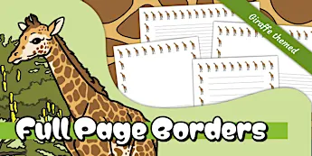Giraffe Writing Templates | twinkl.com.au