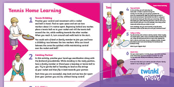 Tennis Lesson Plans - Year 5 - PE Scheme of Work - Twinkl