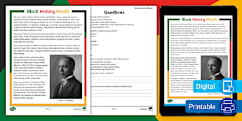 Black History Month Worksheets | Grade 3 | Twinkl - Twinkl