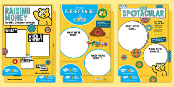 Pudsey Bear Fundraising Resources Primary Resources - Children in Need 2018