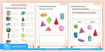 Compare and sort common 2D and 3D shapes - New 2014 Curriculum