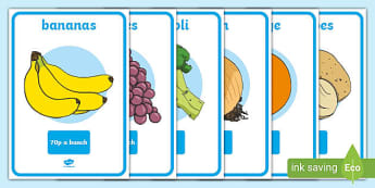 Fruit and Vegetable Shop Role Play - Primary Resources KS1
