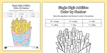Addition Coloring Activities | twinkl.com