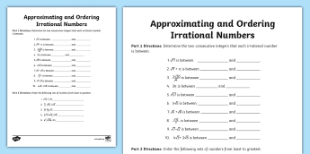 8th Grade Irrational Numbers • Twinkl.com