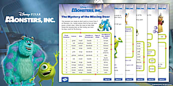 Disney Pixar Monsters, Inc. Activities, Games & Resources