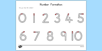 Number Formation Worksheets for Preschool Kids - Twinkl USA