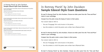 GCSE Exam Questions | twinkl.co.uk