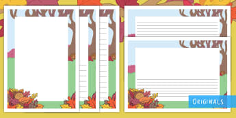Autumn Writing Frames and Worksheets Early Years (EYFS) - The Seas