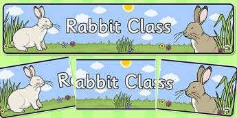 Rabbit Themed Classroom Signs Primary Resources, classroom