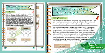 Punctuation Ages 9 - 10 (Year 5) Activities and Worksheets