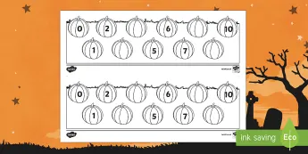 Halloween Number Lines | twinkl.com.au