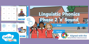 'e' Sound Phase 2 - Stage 5/6 Phonics - Linguistic Phonics - Resources