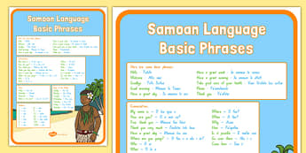 Samoan Language Week Activities & Resources