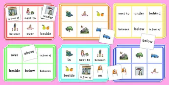 Positional Language Bingos | twinkl.co.uk