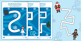 Winter Pencil Control Worksheets | twinkl.com.au
