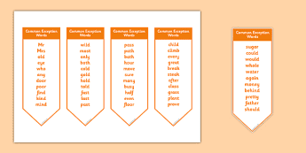 Common Exception Words Year 2 • Twinkl.ca