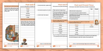 Simple Past and Present Tense - Worksheets KS2 l Resources