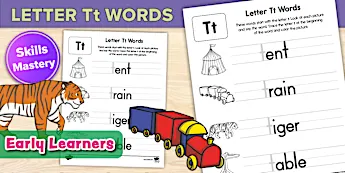 Letter Tt Worksheets | twinkl.com