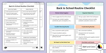 Back to School Checklists | twinkl.com