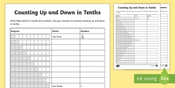 Count up and down in tenths; recognise - New 2014 - Page 1