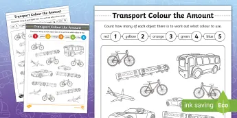 Counting Transport Worksheets | twinkl.co.uk