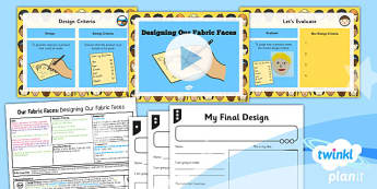 KS1 Our Fabric Faces Primary Resources - Design and Technology K