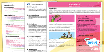 Year 4 Electricity Lesson Plans - Year 4 Science Resources