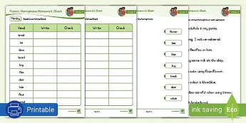 Phonics Homophones | twinkl.co.uk