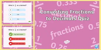 Decimals Quizzes | twinkl.co.uk