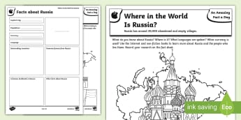 KS2 Russia Primary Resources, Russia, Countries, Places, Geography