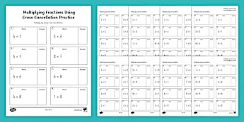 Multiplying Fractions Worksheets | twinkl.com