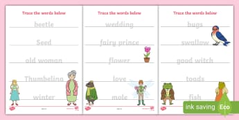 Thumbelina Activities, Worksheets and Games - Twinkl
