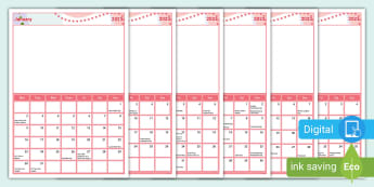 School Calendars | Australian Calendar Templates - Twinkl