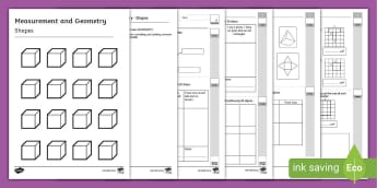 Geometry 3D Shapes Worksheets for Year 3-4 Students | Twinkl