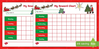 Christmas Reward Charts | twinkl.com.au