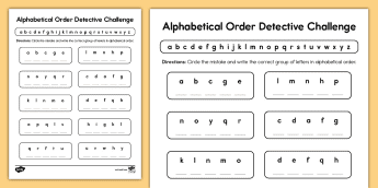 Alphabetical Order Activities | twinkl.com