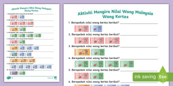 Koleksi BBM Topik Wang Malaysia Matematik Sekolah Rendah Tahap 1