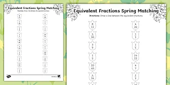 Equivalent Fractions Worksheets | twinkl.com