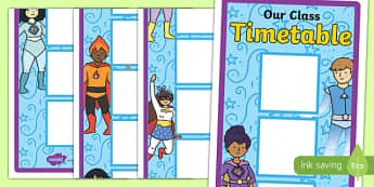 Classroom Timetable Templates & Cards | Visual Timetables