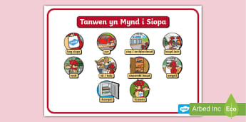 Learn Welsh Comics: #2 Diwrnod Tanwen: Mynd i Siopa (Goes Shopping)