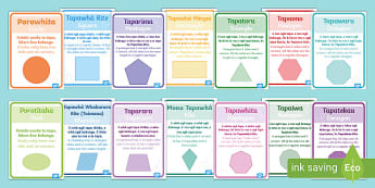 Shapes - Te Reo Māori Resources - Years 3 - 4 - New Zealand