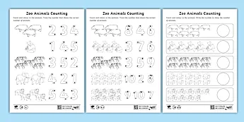 Counting Animals Worksheets | twinkl.com.au