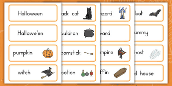 Halloween Word Cards | twinkl.com