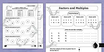 Factors Mathematics • Twinkl.ca