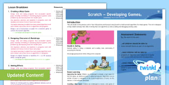 Developing Games | Computer Science Lessons | Y5 Computing