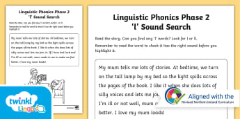 'l' Sound Phase 2 - Stage 5/6 Phonics - Linguistic Phonics - Resources
